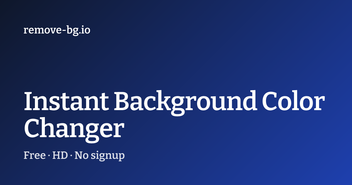 Change Background Color - Replace Image Background Colors